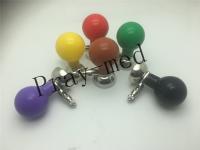 China Chest Reusable ECG Electrodes Nickel Metal Material Adult Din 3.0 /  4mm 6 Color Bulbs for sale