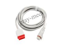 China GE Marqutte 11pin BD IBP Transducer , BD Medical Pressure Transducer 3m Length for sale