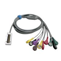 China Meditech Cardiup ECG Holter Cable For CardiUP!3 CardiUP!12 TPU Jacket 10-channel Snap Connector for sale