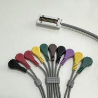 China Meditech Cardiup ECG Holter Cable For CardiUP!3 CardiUP!12 TPU Jacket 10-channel Snap Connector for sale