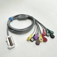 China Meditech Cardiup ECG Holter Cable For CardiUP!3 CardiUP!12 TPU Jacket 10-channel Snap Connector for sale