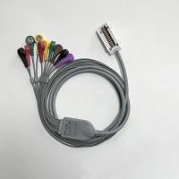 China Meditech Cardiup ECG Holter Cable For CardiUP!3 CardiUP!12 TPU Jacket 10-channel Snap Connector for sale