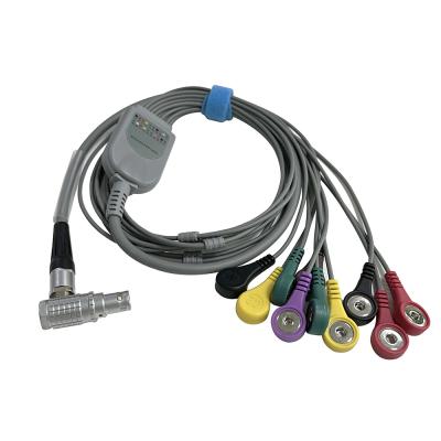 China GE SEER ECG Holter Cable 7 Lead 0.9m Snap Connector 2107228-001 for sale