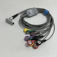 China GE SEER ECG Holter Cable 7 Lead 0.9m Snap Connector 2107228-001 for sale