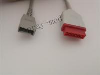 China Utah Transducer Side Blood Pressure Cable 11 Pin With Red Connector for sale