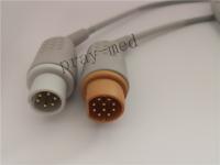 China Dark Red Blood Pressure Cable 2.7m Length Round 12 Pin Compatible With T5 for sale
