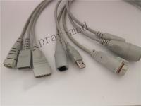 China Dark Red Blood Pressure Cable 2.7m Length Round 12 Pin Compatible With T5 for sale