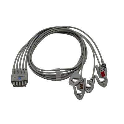 China Original GE ECG Leadwire Set 5-Lead Grabber AHA 2106389-001 for sale