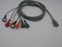 China DMS 3m Length ECG Electrode Cable 7 Leads With One Year Warranty 4mm Diameter for sale