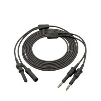 China Reusable Bipolar Coagulation Cable with 4mm Banana Plug and Medical-Grade Silicone for Electrosurgical Forceps for sale
