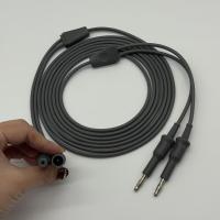China Reusable Bipolar Coagulation Cable with 4mm Banana Plug and Medical-Grade Silicone for Electrosurgical Forceps for sale