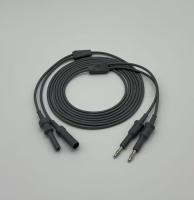 China Reusable Bipolar Coagulation Cable with 4mm Banana Plug and Medical-Grade Silicone for Electrosurgical Forceps for sale