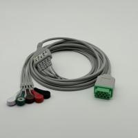 China Patient Ge Ecg Cables , 5 Lead GE One Piece ECG Cable CE / ISO Standard for sale