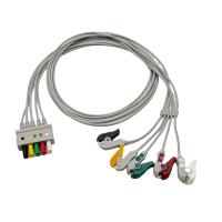 China 8 Pin HP 5 Lead Ecg Cable , M2406A / M1733a Ecg Trunk Cable 3.6m Length for sale