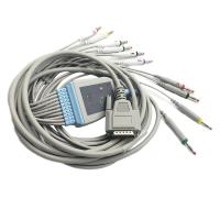 China Goldway / Nihon Kohden Ecg Cable , 5.0mm Dia Mindray Ecg Cable Db 15 Pin for sale