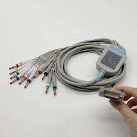 China Schiller AT1 / 2 EKG Cable With Long Screw DB 15 PIN Connector 5.0mm Dia for sale