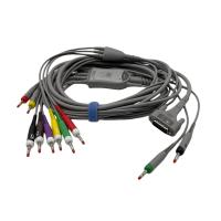 China Edan SE-1515 DX12 EKG Cable with High Conductivity, Standard Banana Connector, and Durable TPU Medical-Grade Material for sale