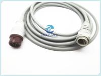 China Dark Red Blood Pressure Cable 2.7m Length Round 12 Pin Compatible With T5 for sale