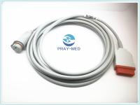 China GE Marqutte 11pin BD IBP Transducer , BD Medical Pressure Transducer 3m Length for sale