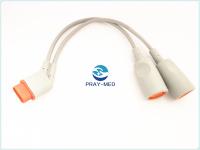 China Drager Dual Blood Pressure Transducer Cable , 16 Pin IBP Transducer Cable for sale