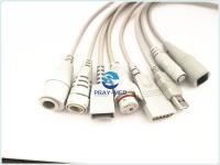 China AAMI Mindray / Spacelabs Ibp Cable , 6 Pin Connector Blood Pressure Cable for sale