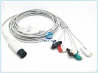 China AAMI 6 Pin 5 Lead ECG Patient Cable For Spacelabs / Mindray 3.6m Length for sale