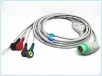 China Biolight 5 Lead ECG Disposable Ecg Lead Wires 12pin TPU Jacket for sale