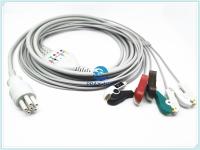 China Colin 5 Lead ECG Patient Cable 5.0mm Diameter 6 Hole Connector 3.6m Long for sale