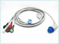 China Datex Ohmeda One Piece ECG Patient Cable Three Lead Round 10 Pin Connector for sale