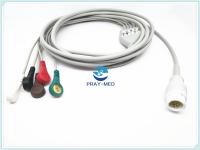 China HP / HP 3 Lead Patient Cable For Ecg Machine 12 Pin Connector 3.6m TPU for sale