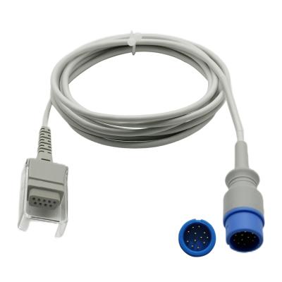 China Round 12 Pin Comen Spo2 Adapter Cable Spo2 Sensor Extension Wire for sale