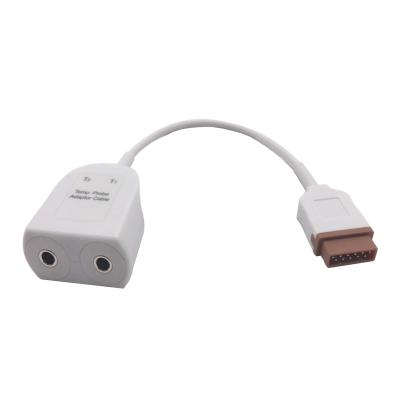 China GE Dual Medical Temperature Probe Adapter Cable 4 Mm Cable Diameter for sale