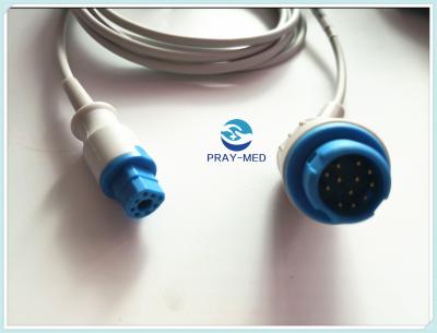 China Reliable HP m1940A Spo2 Adapter Cable 12 Pin - 8 Pin Compatible 4.0mm Dia for sale