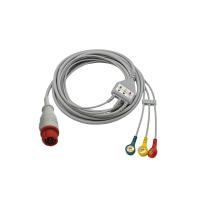 China Medical Grade One-Piece 8-Pin ECG Patient Cable for Bionet, 3/5 Lead, Snap/Clip/Infant Clip for sale