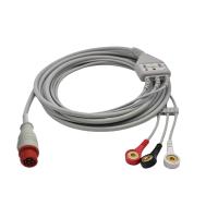 China Medical Grade One-Piece 8-Pin ECG Patient Cable for Bionet, 3/5 Lead, Snap/Clip/Infant Clip for sale