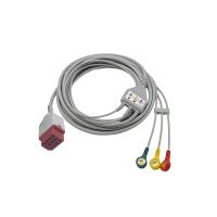 China Medical Grade One-Piece 12-Pin ECG Patient Cable for Bionet, 3/5 Lead, Snap/Clip/Infant Clip for sale