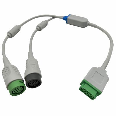China Compatible 1442AAO MECG FECG ECG Trunk Y Cable Fits GE Corometrics 115 116 118 120 Fetal Monitor for sale