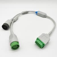 China Compatible 1442AAO MECG FECG ECG Trunk Y Cable Fits GE Corometrics 115 116 118 120 Fetal Monitor for sale