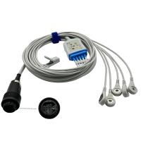 China HEYER 8 Pin 5 Lead One Piece ECG Cable, IEC Snap Electrode for sale