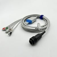 China HEYER 8 Pin 5 Lead One Piece ECG Cable, IEC Snap Electrode for sale