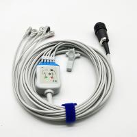 China HEYER 8 Pin 5 Lead One Piece ECG Cable, IEC Snap Electrode for sale