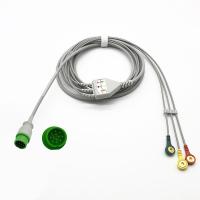 China Compatible Infinium Omni 12 Pin 3 Lead 5 Lead ECG Cable EKG Lead Wire For Patient Monitor for sale