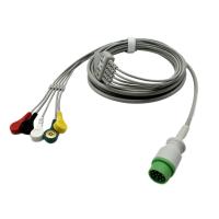 China Compatible Infinium Omni 12 Pin 3 Lead 5 Lead ECG Cable EKG Lead Wire For Patient Monitor for sale