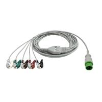 China Compatible Infinium Omni 12 Pin 3 Lead 5 Lead ECG Cable EKG Lead Wire For Patient Monitor for sale