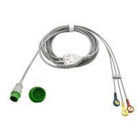 China Compatible Infinium Omni 12 Pin 3 Lead 5 Lead ECG Cable EKG Lead Wire For Patient Monitor for sale