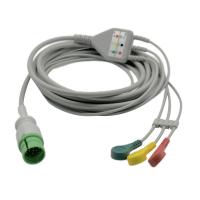 China Medical IEC Snap 3 Lead ECG Cable 13 Pin Connector Fit Mediana D100 D500 D700 Patient Monitor for sale