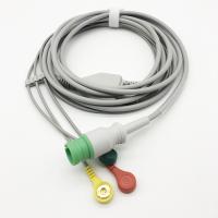 China Medical IEC Snap 3 Lead ECG Cable 13 Pin Connector Fit Mediana D100 D500 D700 Patient Monitor for sale