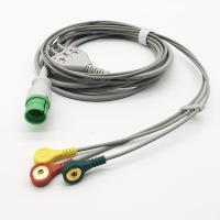 China Medical IEC Snap 3 Lead ECG Cable 13 Pin Connector Fit Mediana D100 D500 D700 Patient Monitor for sale