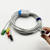 China Compatible Primedic Defibrillator ECG Cable, 6 Pin Round Connector 4 Lead Alligator Clip One-Piece ECG Lead Wire for DM10 DM30 for sale