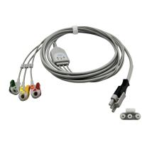 China Reusable Primedic ECG Patient Cable 3Pin 3 Lead, Two Electrode Types: Clip & Snap for sale